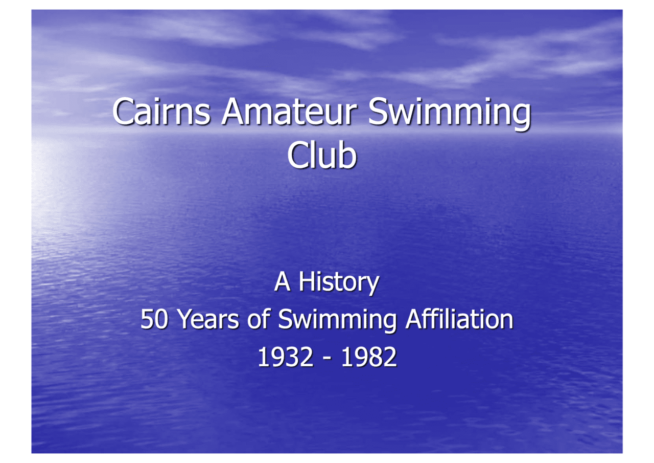 About us - FNQ Swimming